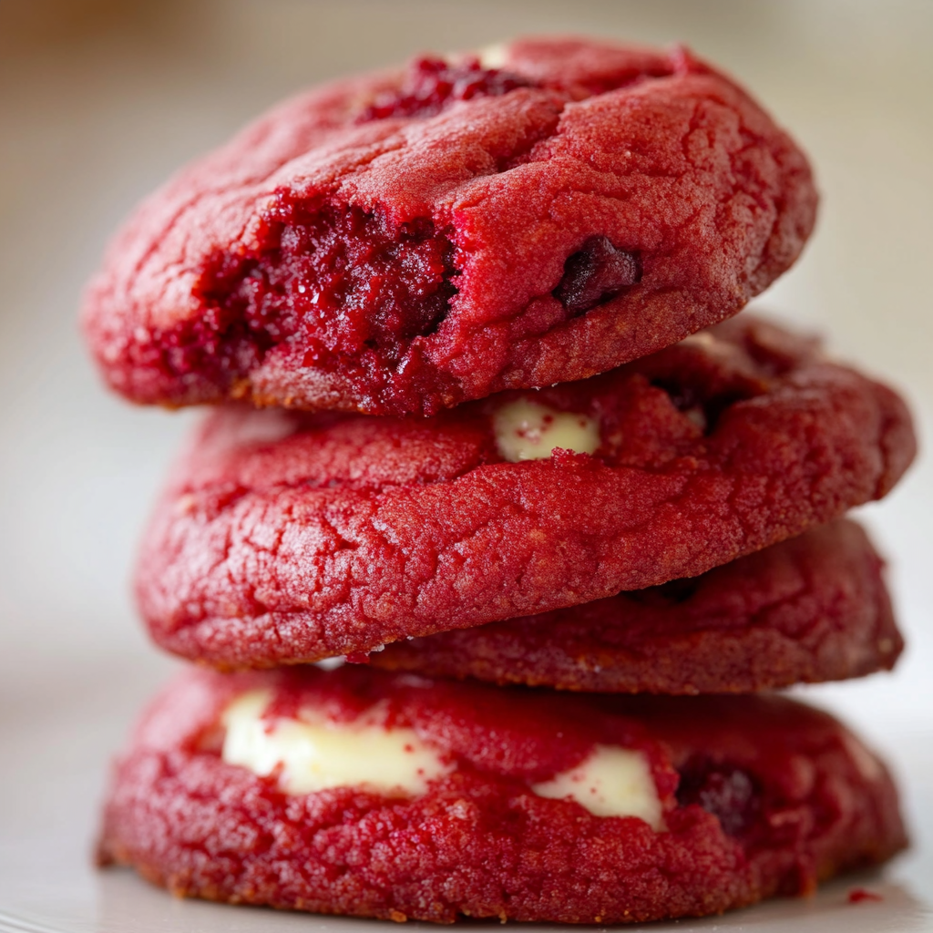 Red Velvet Gooey Butter Cookies