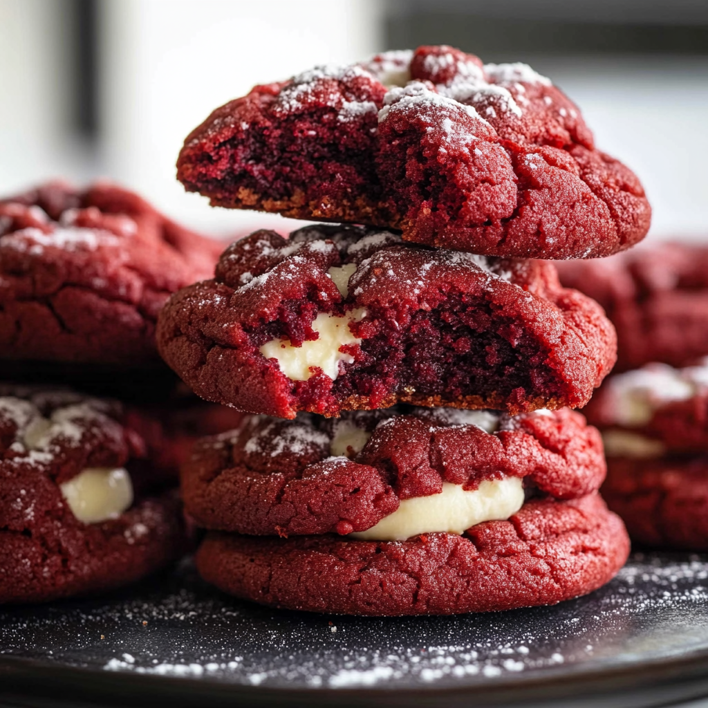 Red Velvet Gooey Butter Cookies