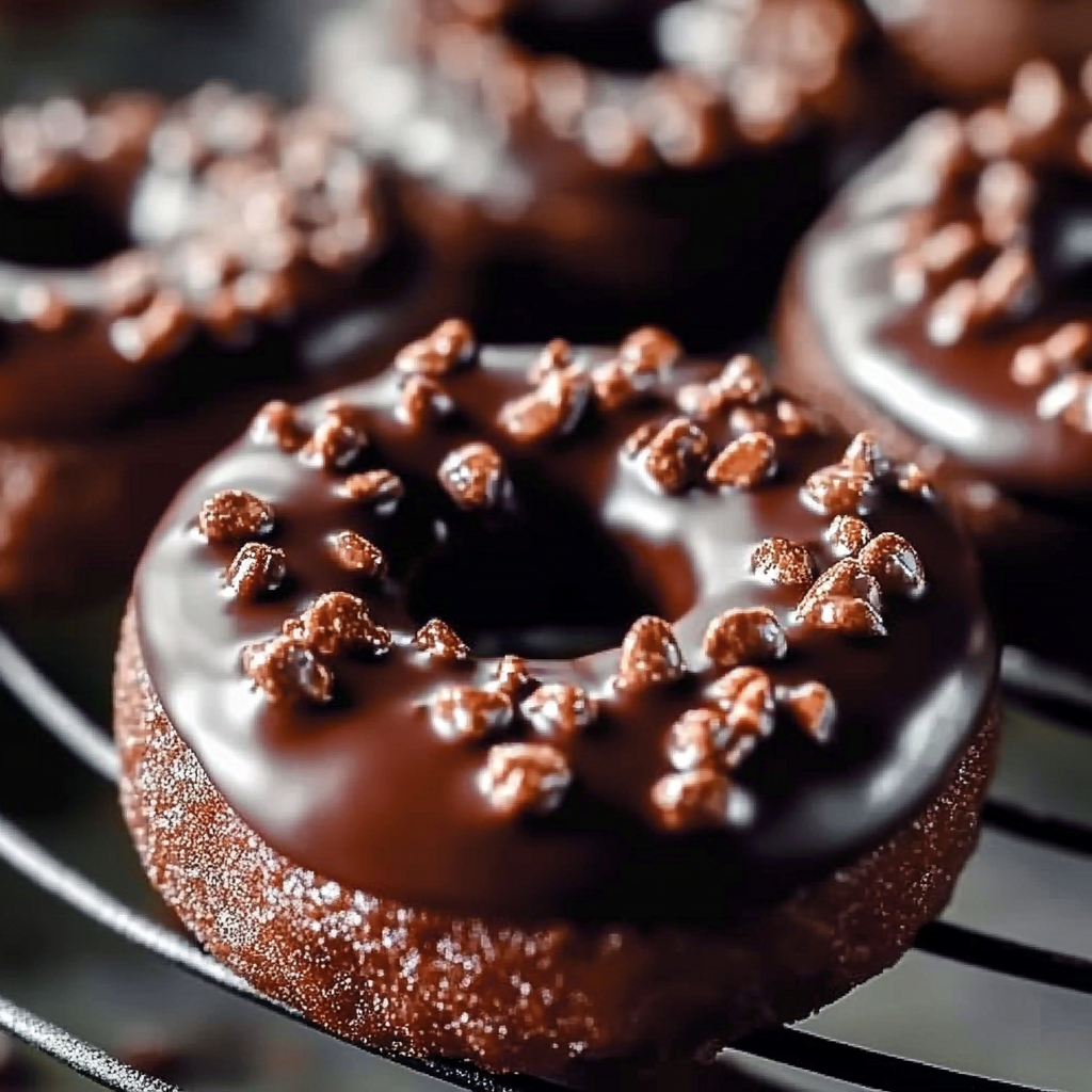 Double Chocolate Crunch Donuts