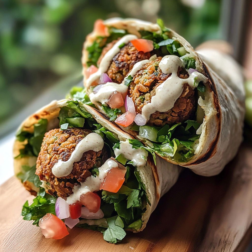 Falafel Wrap with Tahini Sauce