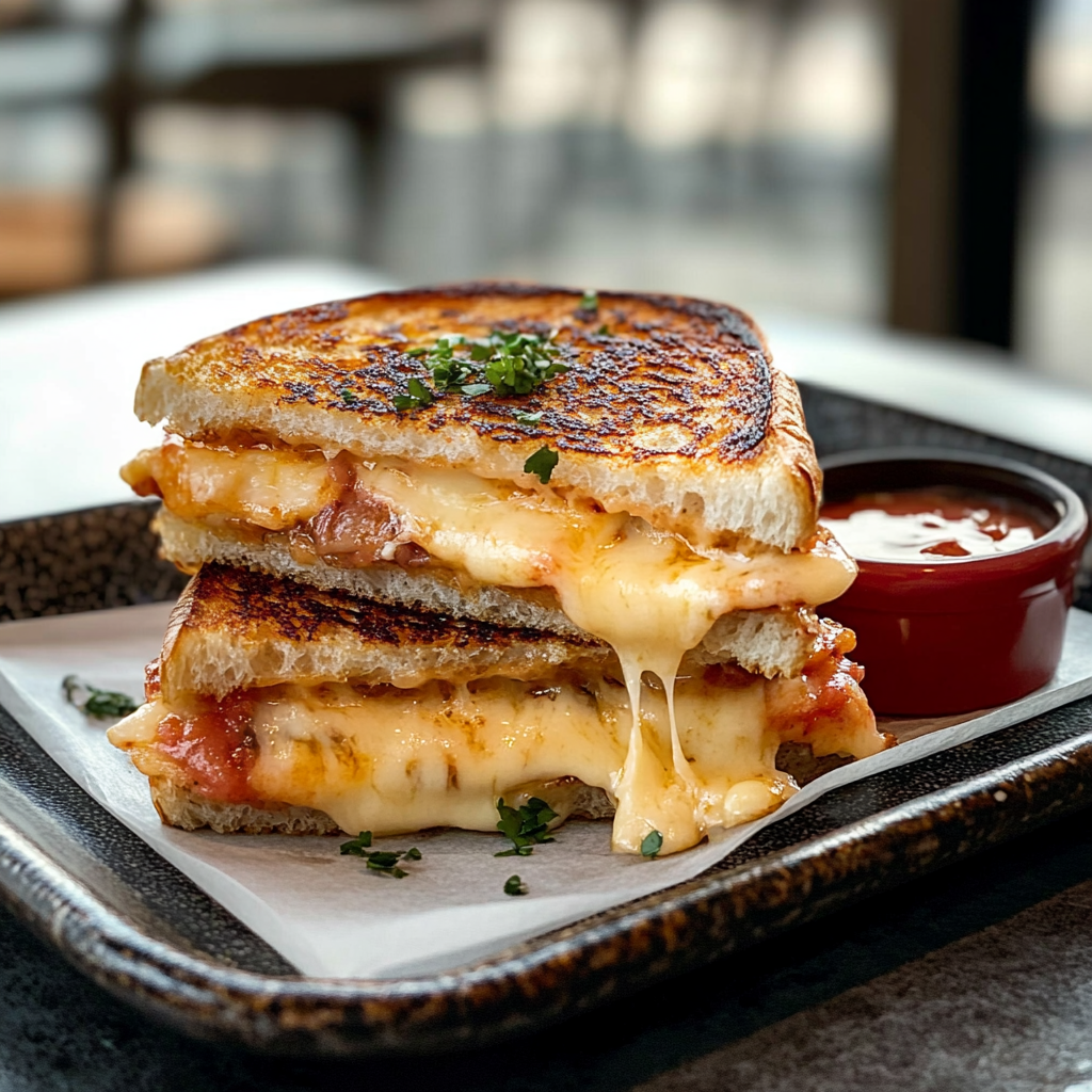 Halal Grilled Cheese with a Crunchy Twist
