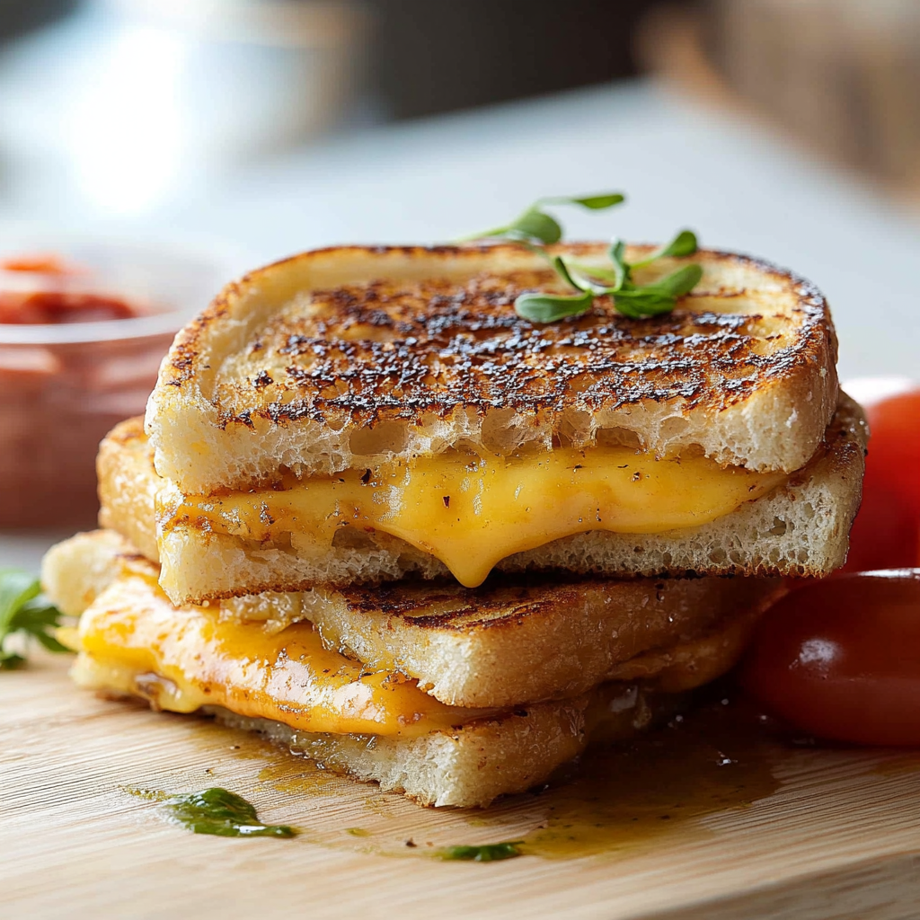 Halal Grilled Cheese with a Crunchy Twist