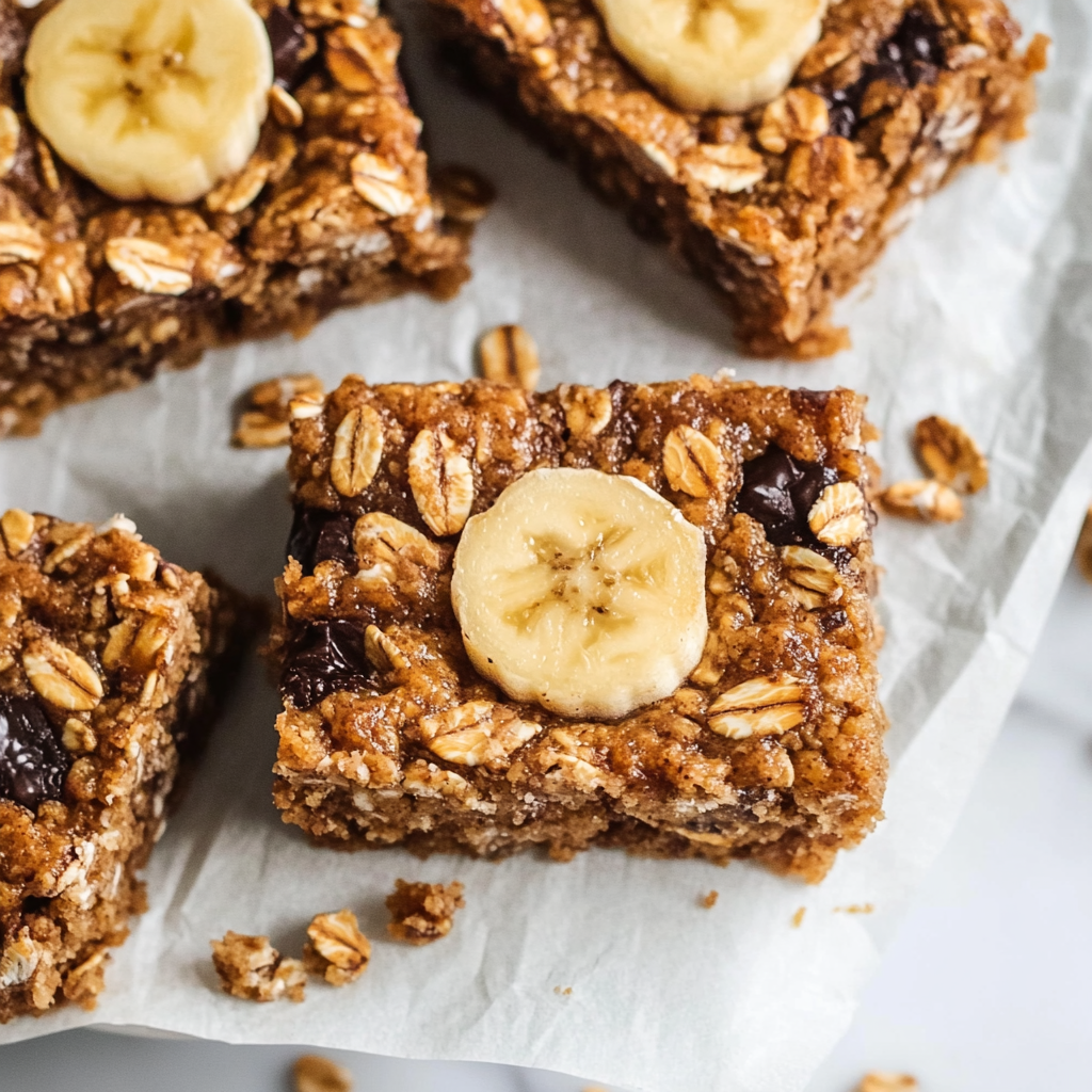 Banana Oat Breakfast Bars Healthy Chewy Perfect for Mornings