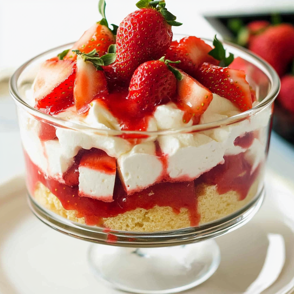 Individual Strawberry Shortcake Trifles Easy Elegant Dessert Cups