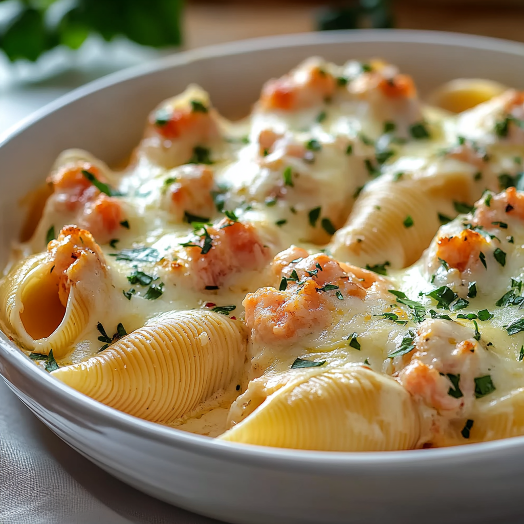 Irresistible Creamy Seafood Stuffed Shells Recipe - That Yummy