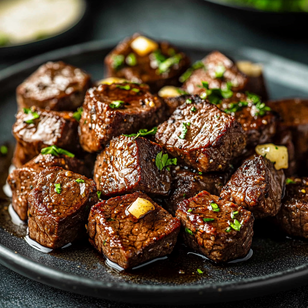 Irresistible Steak Bites with Garlic Butter Recipe - That Yummy