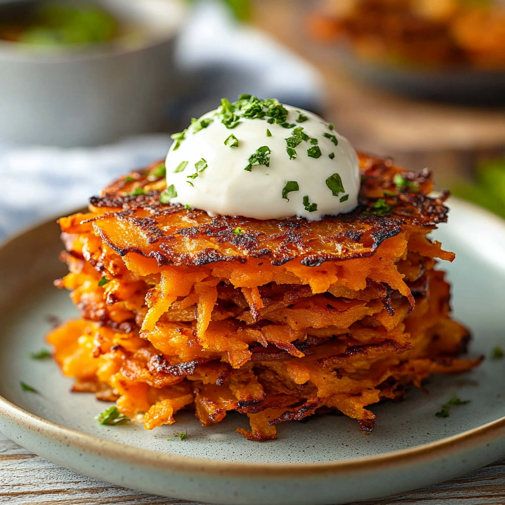 Crispy Sweet Potato Hash Browns - A Breakfast Delight - That Yummy
