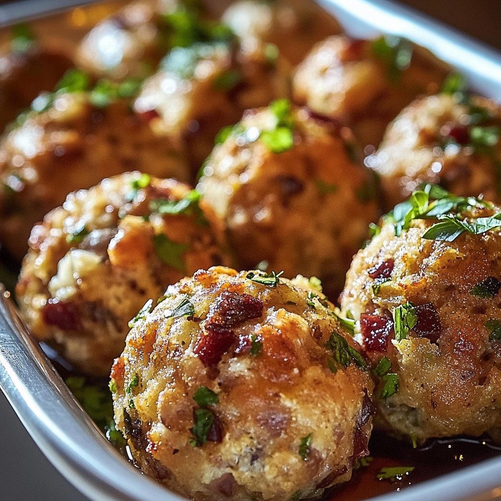 Irresistible Turkey Stuffing Balls for Holiday Feasts - That Yummy