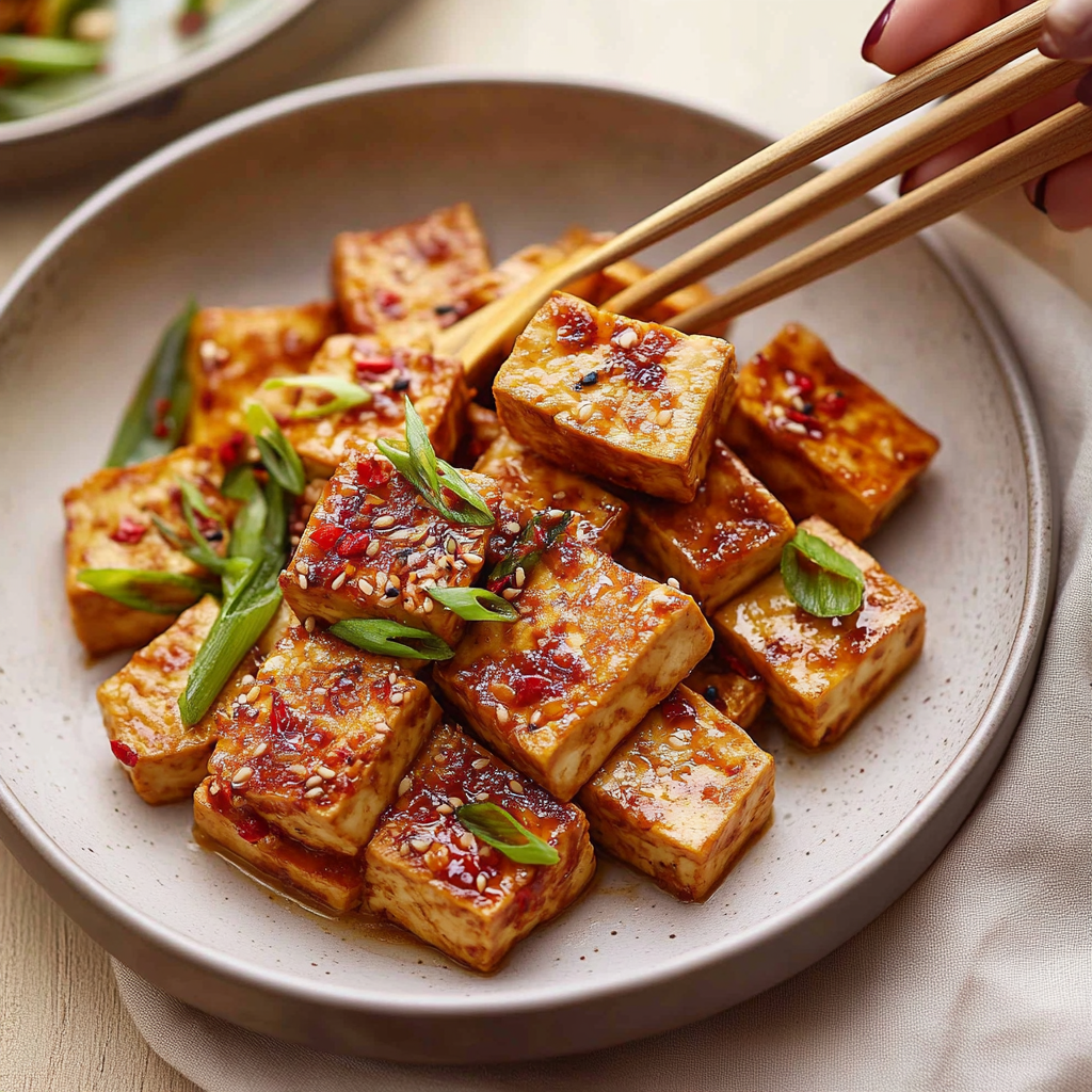 Crispy Golden Tofu with Colorful Veggies